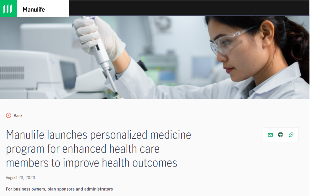 Great news for Manulife EHC plan members - Personalized Prescribing